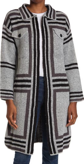 BY DESIGN Plaid Long Cardigan Jacket | Nordstromrack