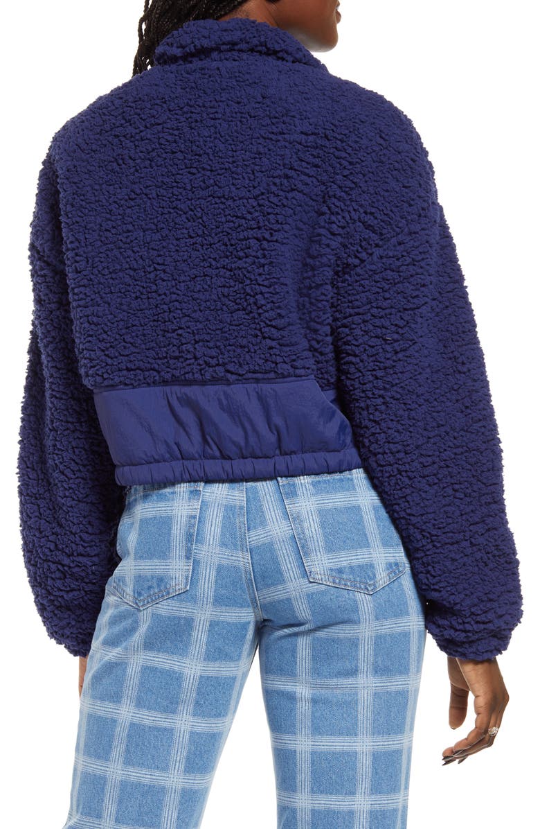 BP. Crop High Pile Fleece Jacket | Nordstromrack