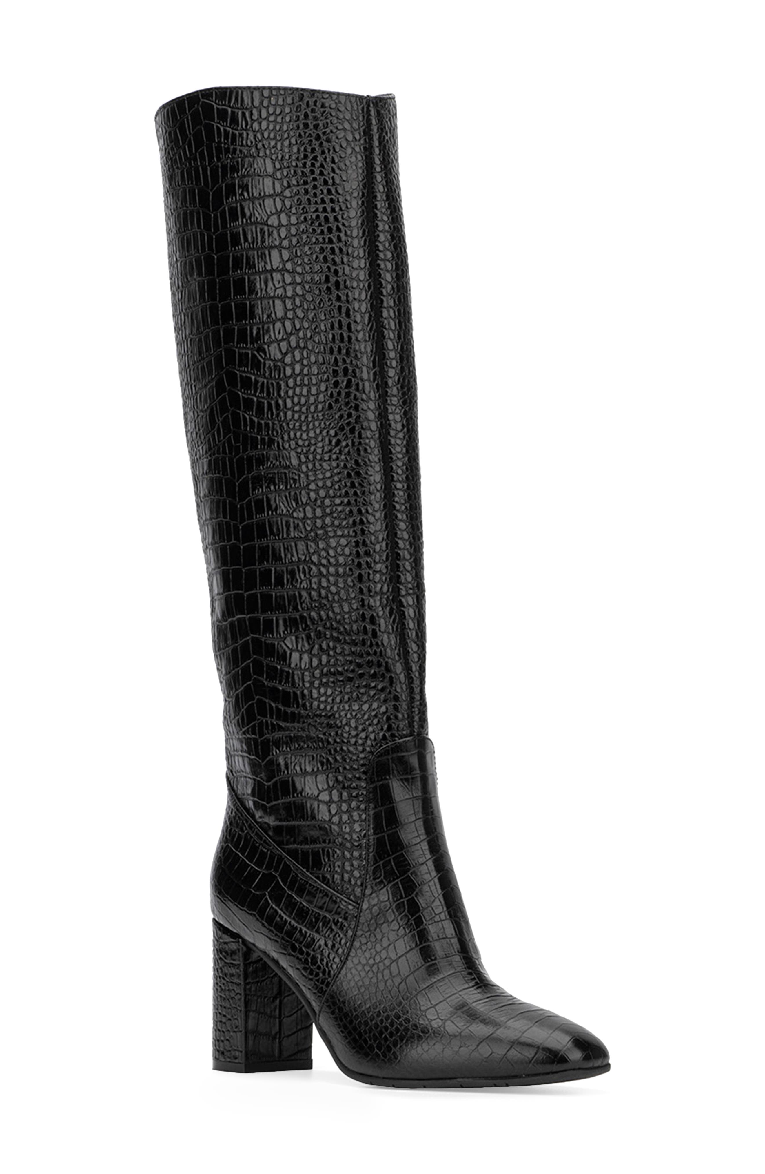Aquatalia Reptile Embossed Knee High Boot (Women) | Nordstrom