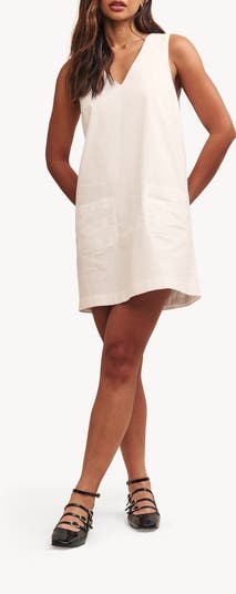 Nobody's Child Piper Pinny Cotton & Linen Shift Minidress | Nordstromrack