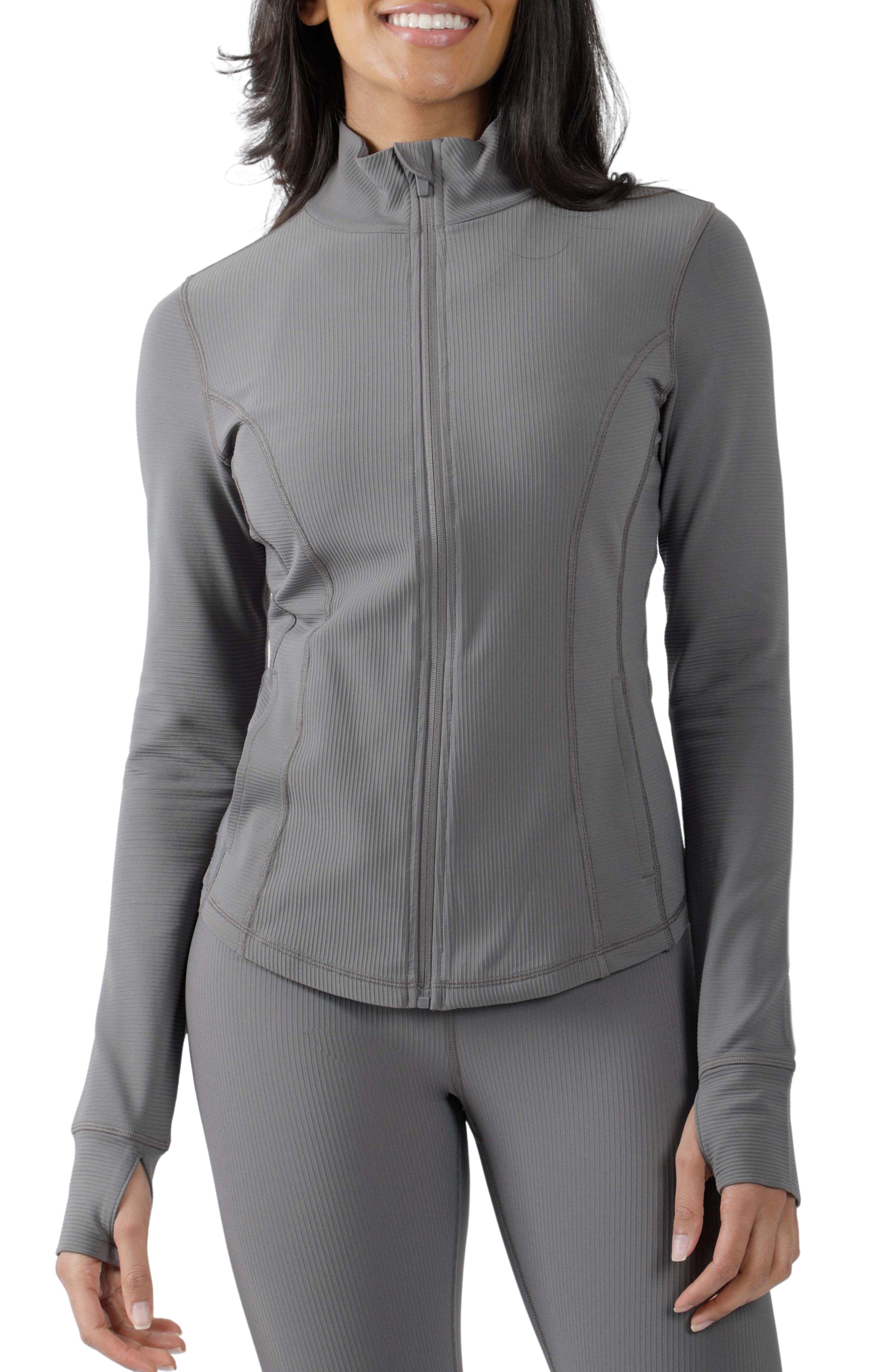 90 DEGREE BY REFLEX Interlink Ribbed Princess Seam Performance Jacket ...