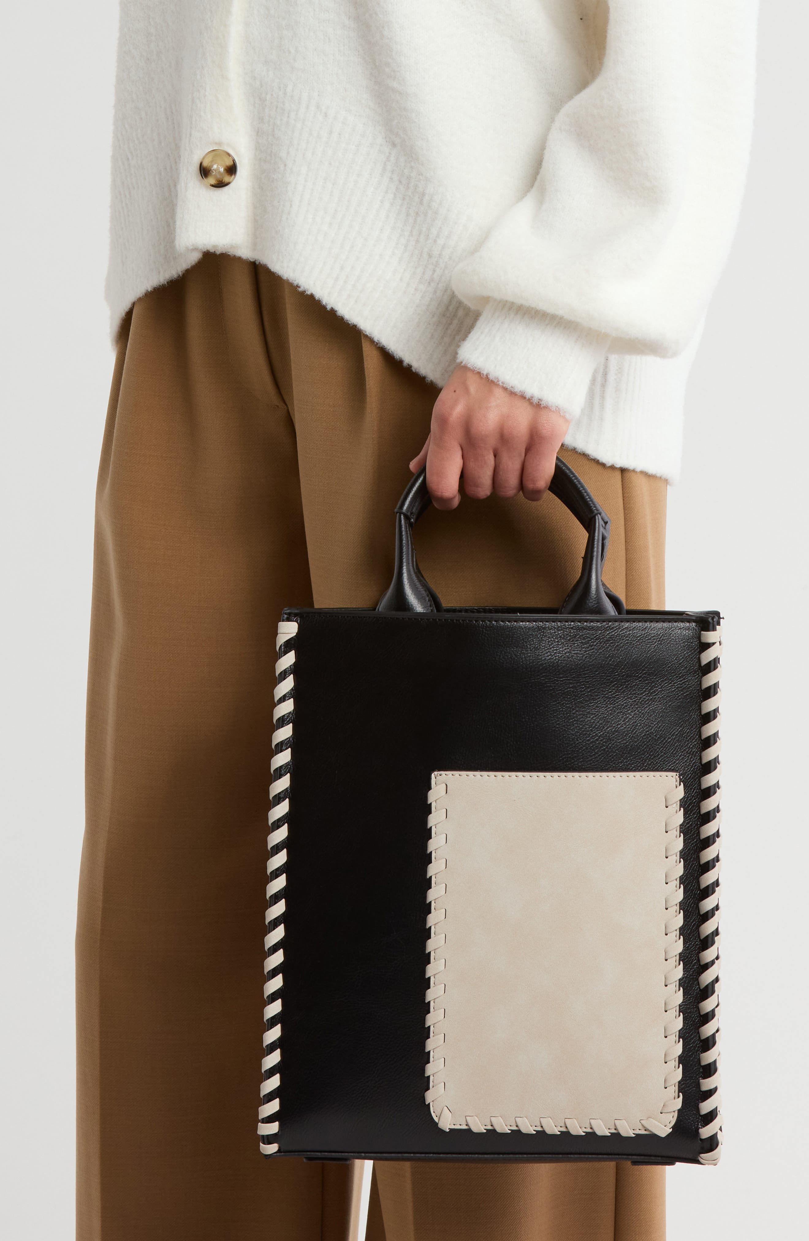 BCBG Two Tone Mini Whipstitch Tote Bag | Nordstromrack