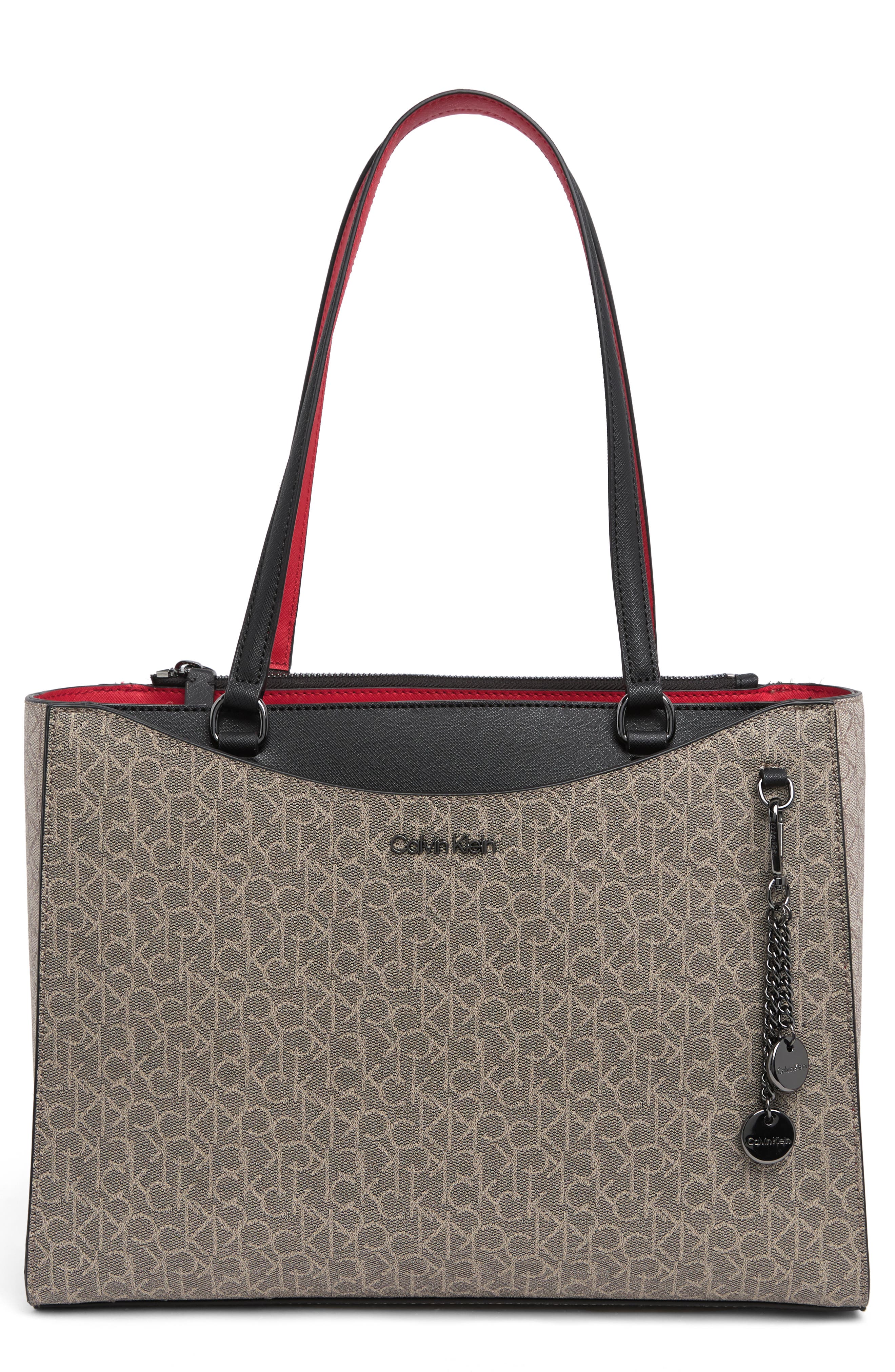 Calvin Klein Mavis Saffiano Pindot Logo Tote | Nordstromrack