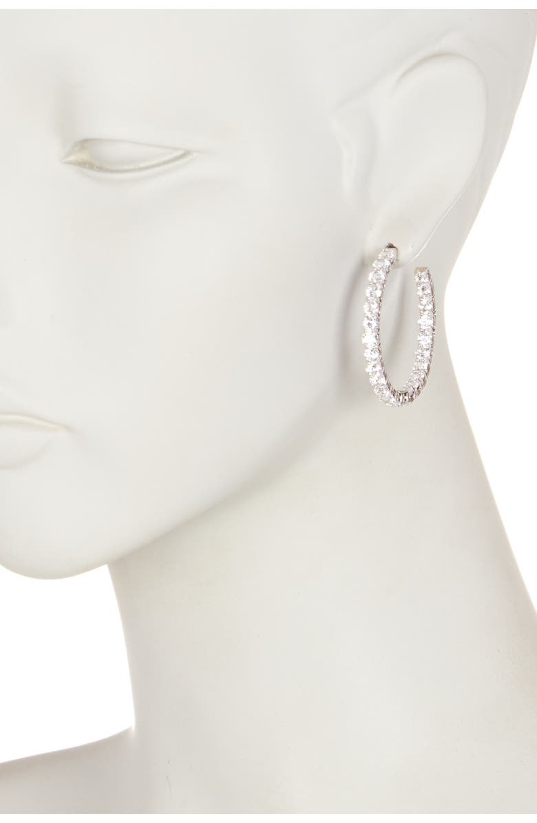 CZ by Kenneth Jay Lane Round CZ Inside-Out Hoop Earrings | Nordstromrack