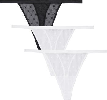 DKNY Assorted 3-Pack Monogram Mesh Thong | Nordstrom