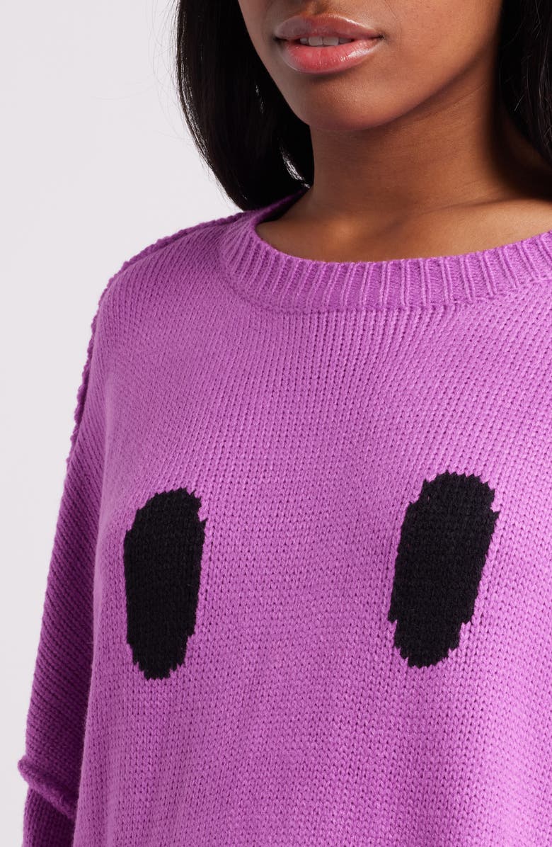 Dressed in Lala Serotonin Smiles Oversize Graphic Sweater | Nordstromrack