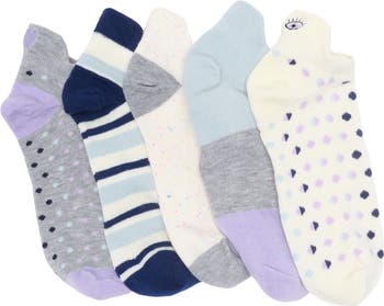 Abound Embroidered Back Tab No Show Socks - Pack of 5 | Nordstromrack