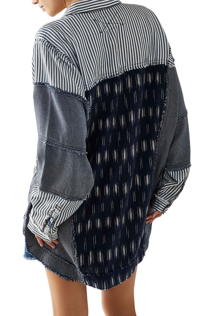 Free People Railroad Patch Fray Shirt | Nordstromrack