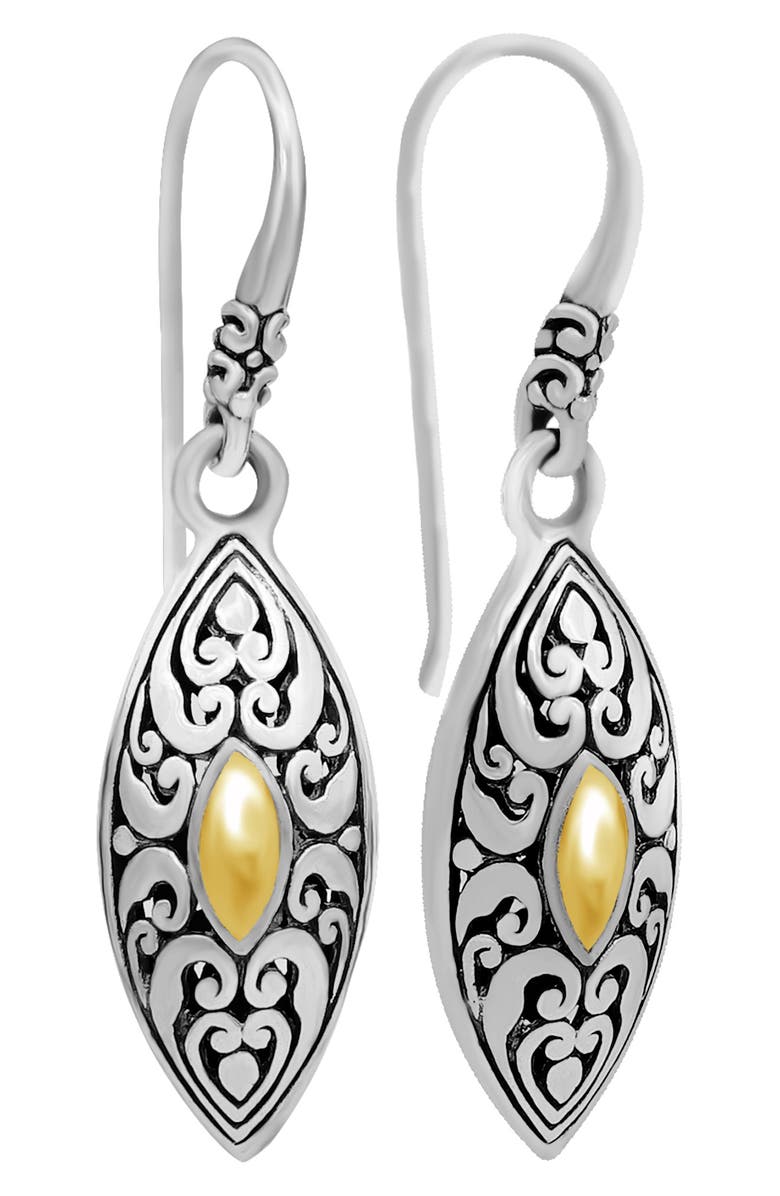 DEVATA Sterling Silver & 18K Gold Dot Drop Earrings | Nordstromrack
