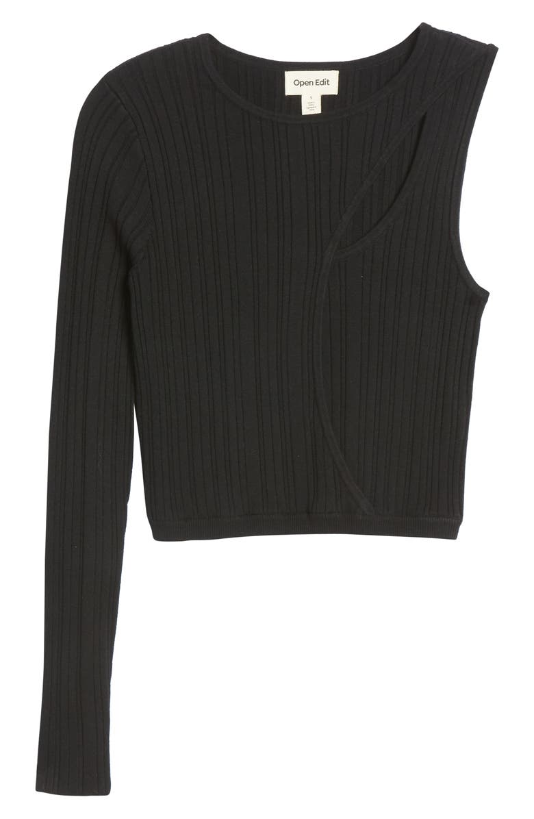 Open Edit Asymmetric Keyhole One Sleeve Sweater | Nordstromrack
