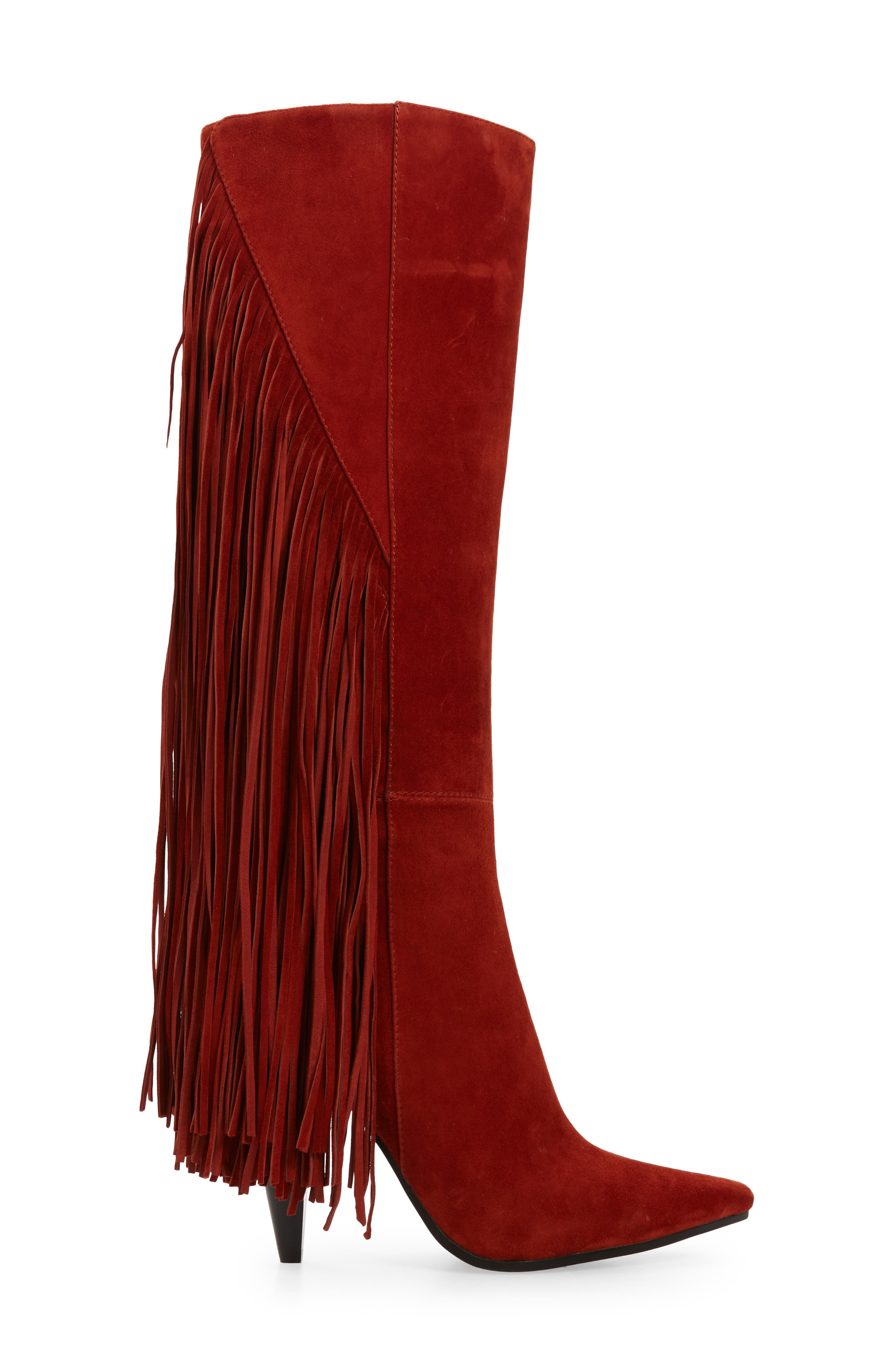 Jeffrey Campbell Galloping Knee High Fringe Boot (Women) | Nordstromrack