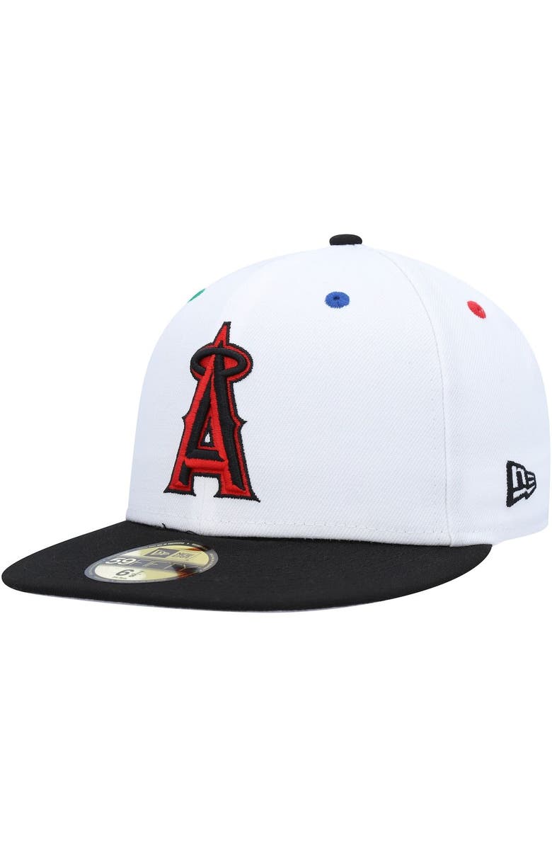 New Era Men's New Era White/Black Los Angeles Angels 2002 World Series ...