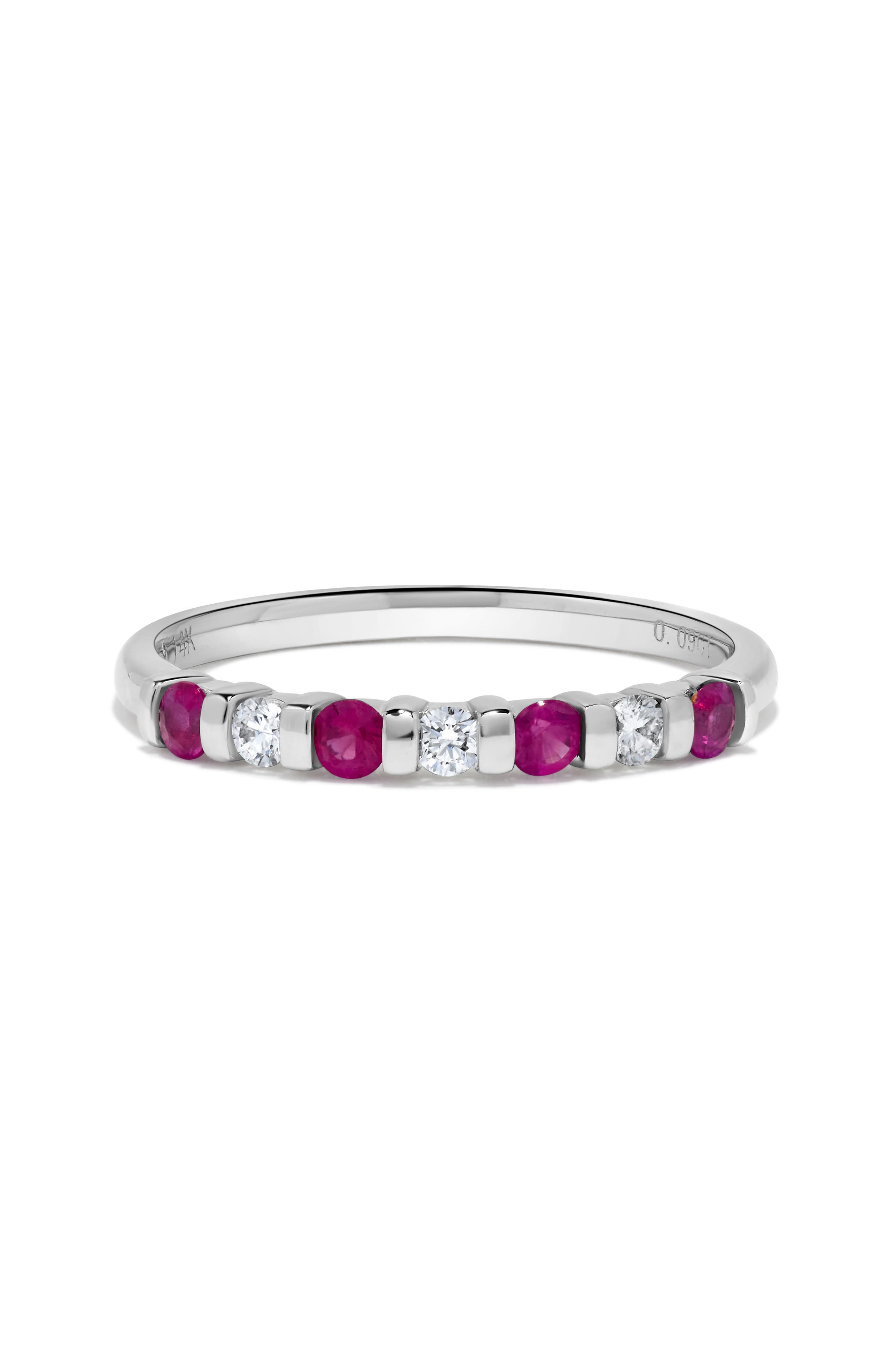 Ruby & Diamond Band Ring (Women) | Nordstromrack