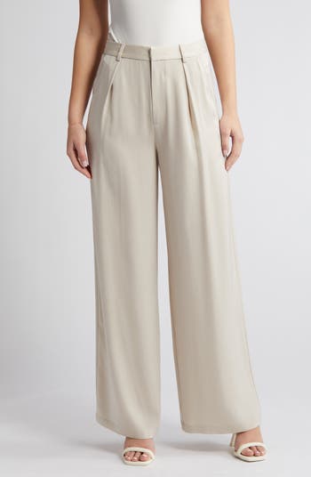 RUE SOPHIE Jennie High Waist Wide Leg Satin Pants | Nordstromrack