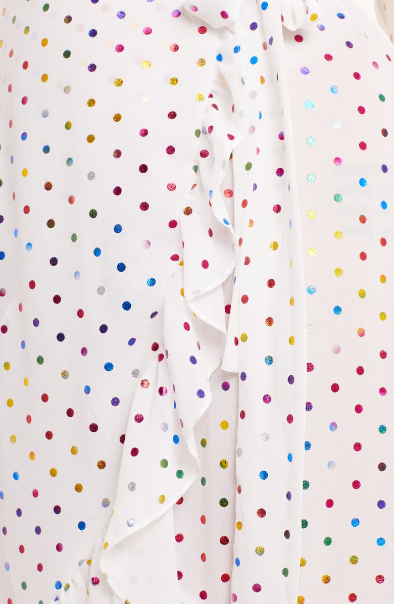 Never Fully Dressed Rainbow Spot Long Sleeve Wrap Maxi Dress ...