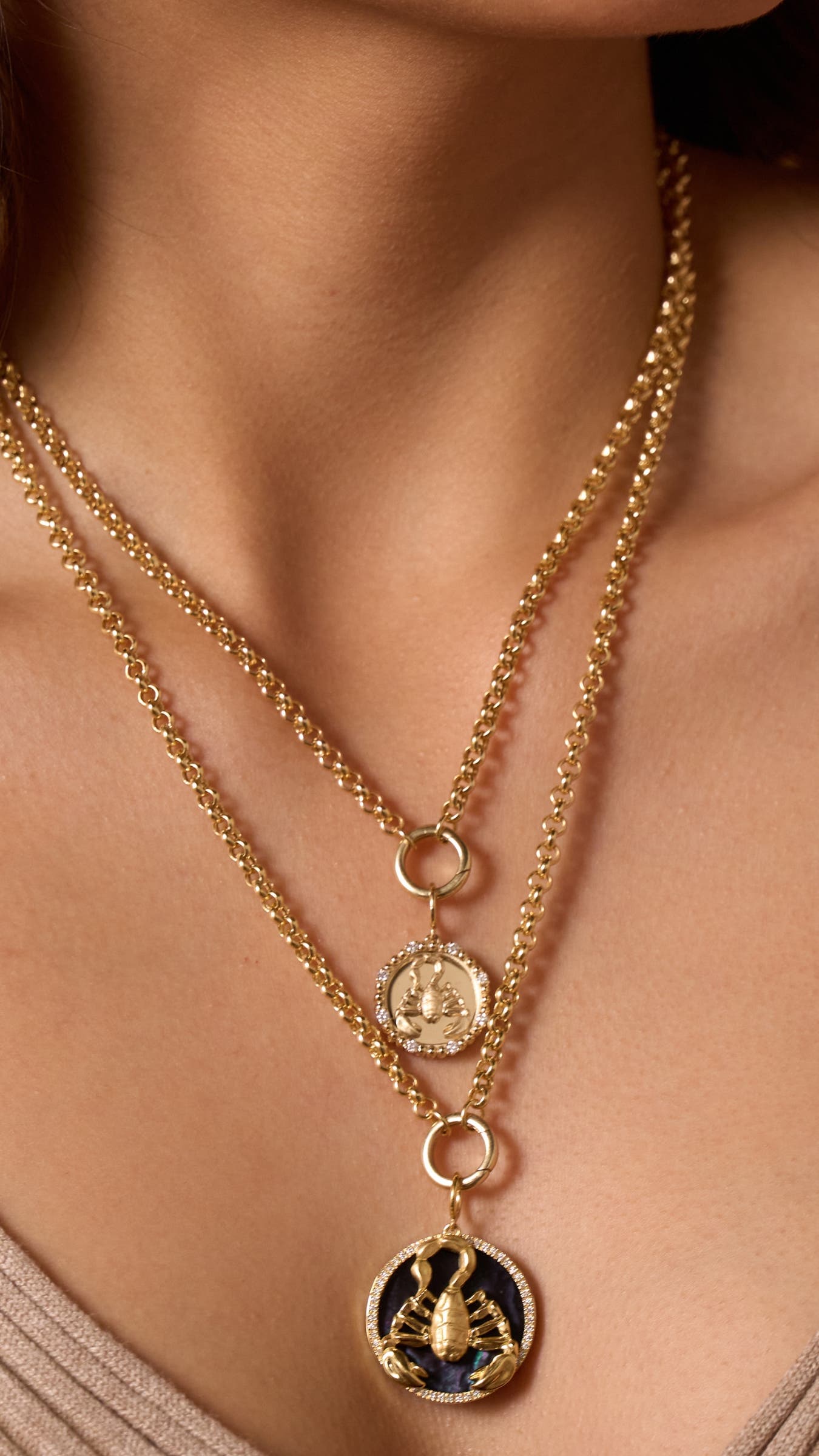 Lionheart 14K Gold Scorpio Diamond Bead Zodiac Medallion | Nordstrom
