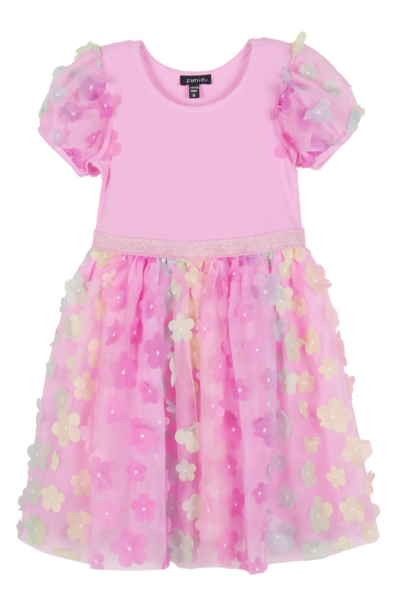 Zunie Kids' Floral Appliqué Dress | Nordstromrack