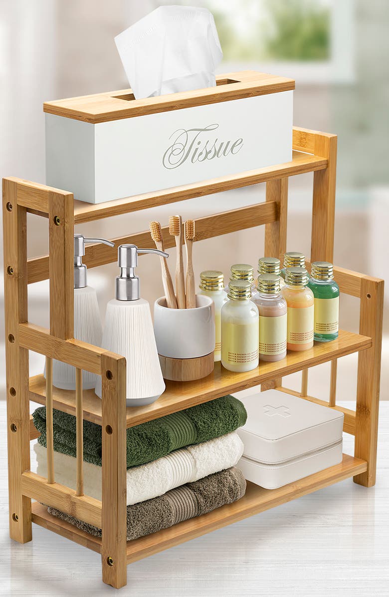 SORBUS Bamboo Wood 3-Tier Standing Rack Organizer | Nordstromrack