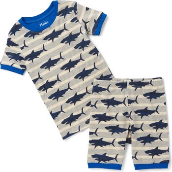 Hatley Kids' Hungry Sharks Short Fitted Two-Piece Pajamas | Nordstromrack