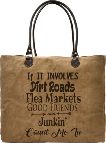 VINTAGE ADDICTION Dirt Roads Recycled Tent Market Tote | Nordstromrack