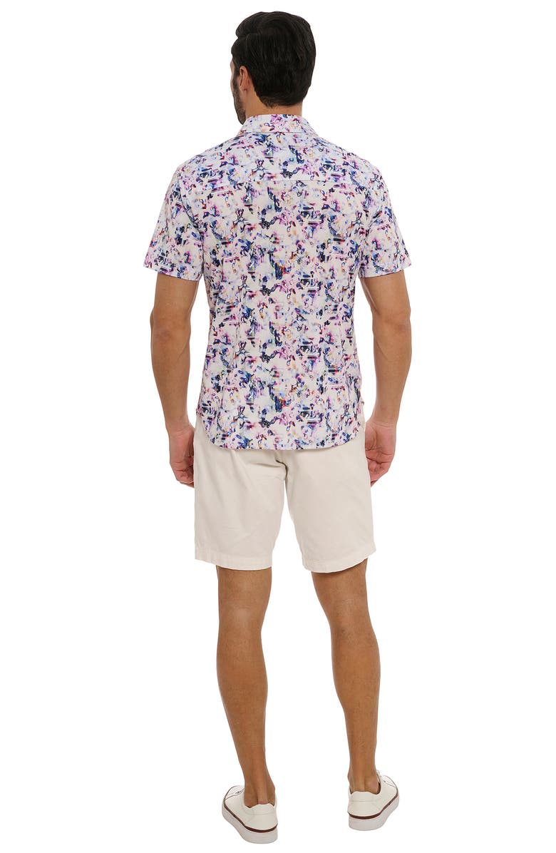 Robert Graham Le Pelosa Short Sleeve Performance Button-Up Shirt ...