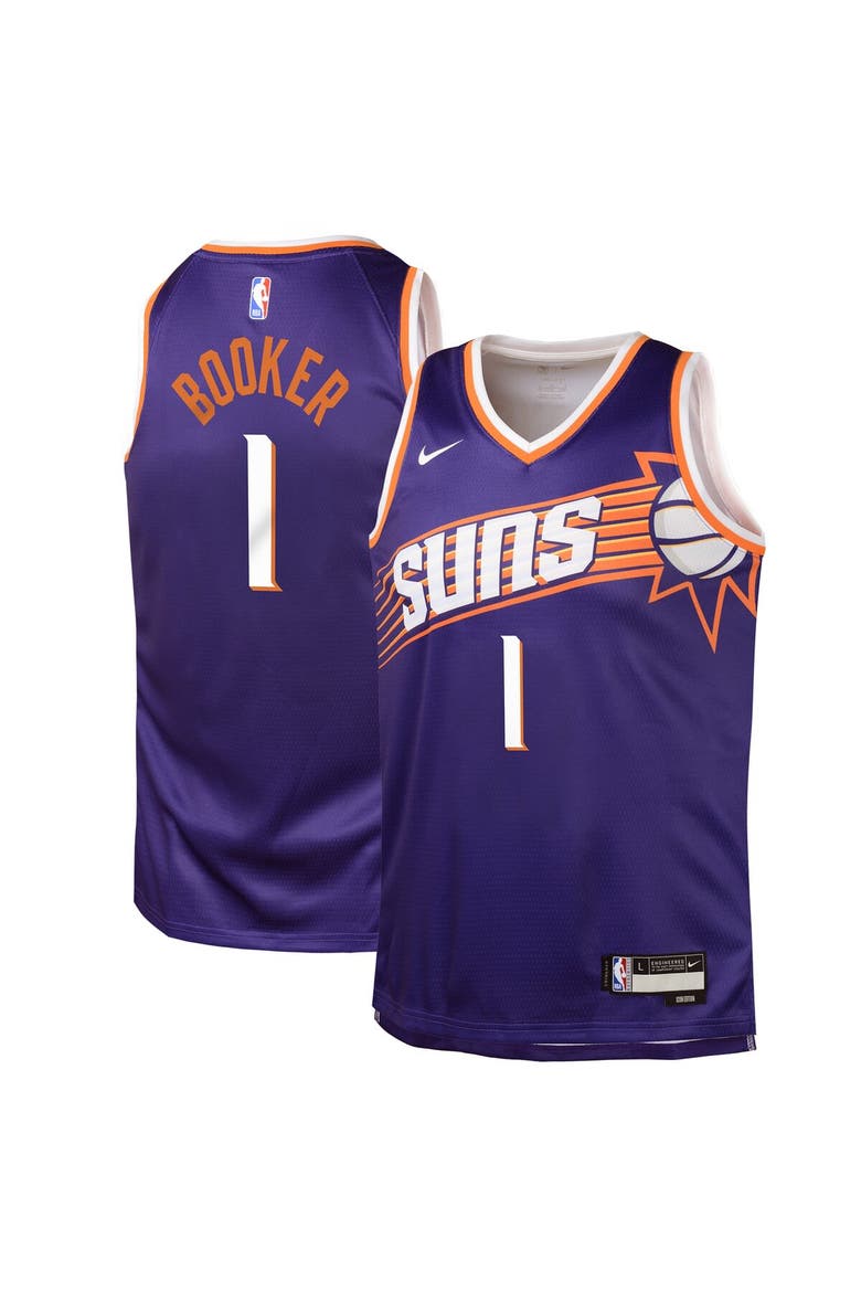Youth Nike Devin Booker Purple Phoenix Suns Swingman Jersey - Icon ...
