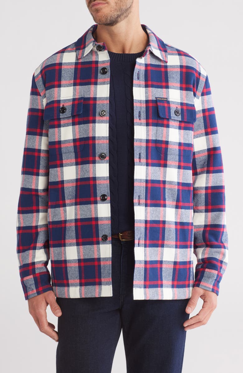 Brooks Brothers Plaid Fleece Lined Shirt Jacket | Nordstromrack