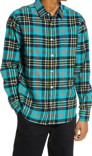 Obey Even Plaid Flannel Button-Up Shirt | Nordstromrack