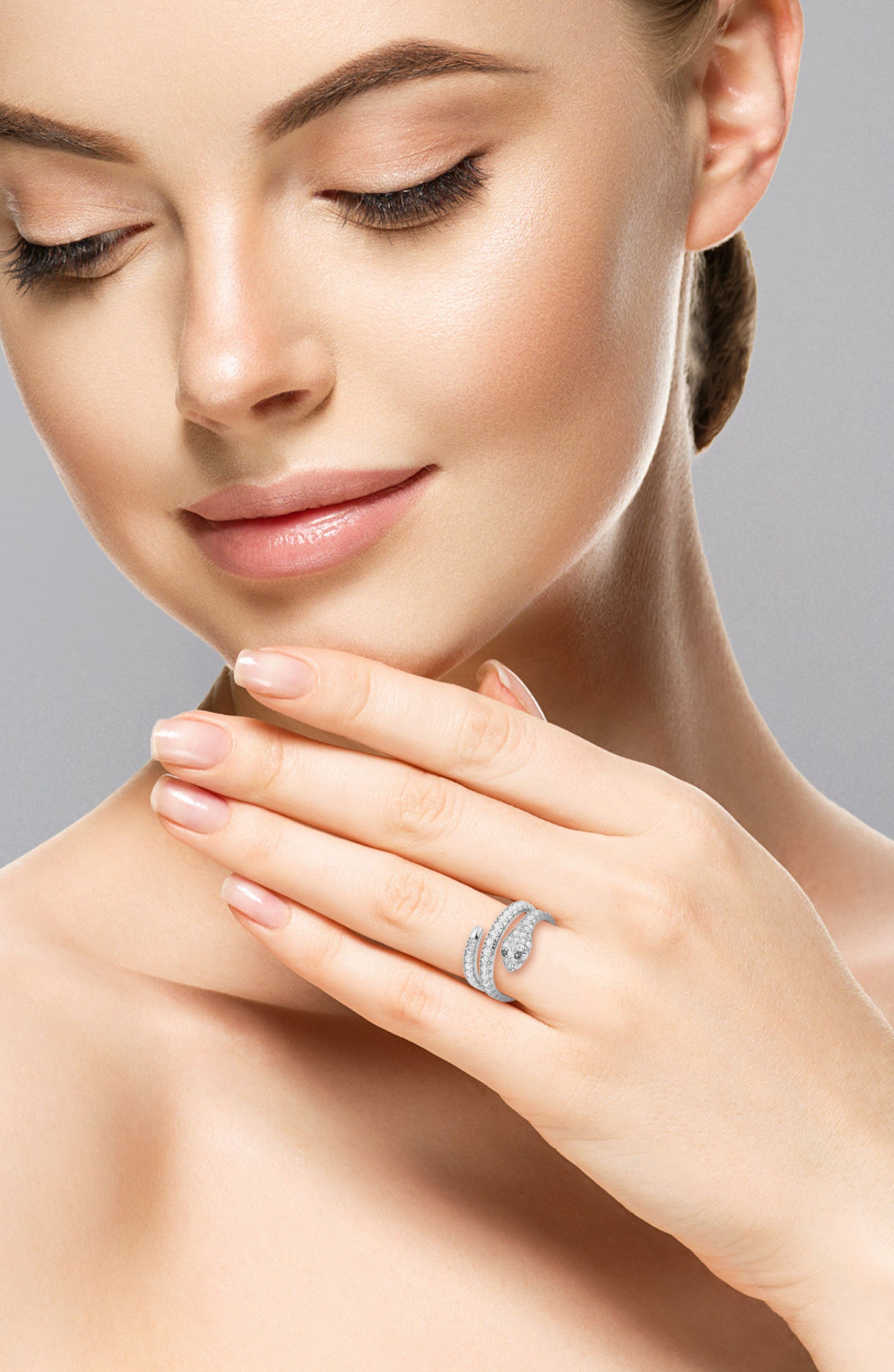 GLAZE JEWELRY Snake Wrap Pavé Cubic Zirconia Ring | Nordstromrack