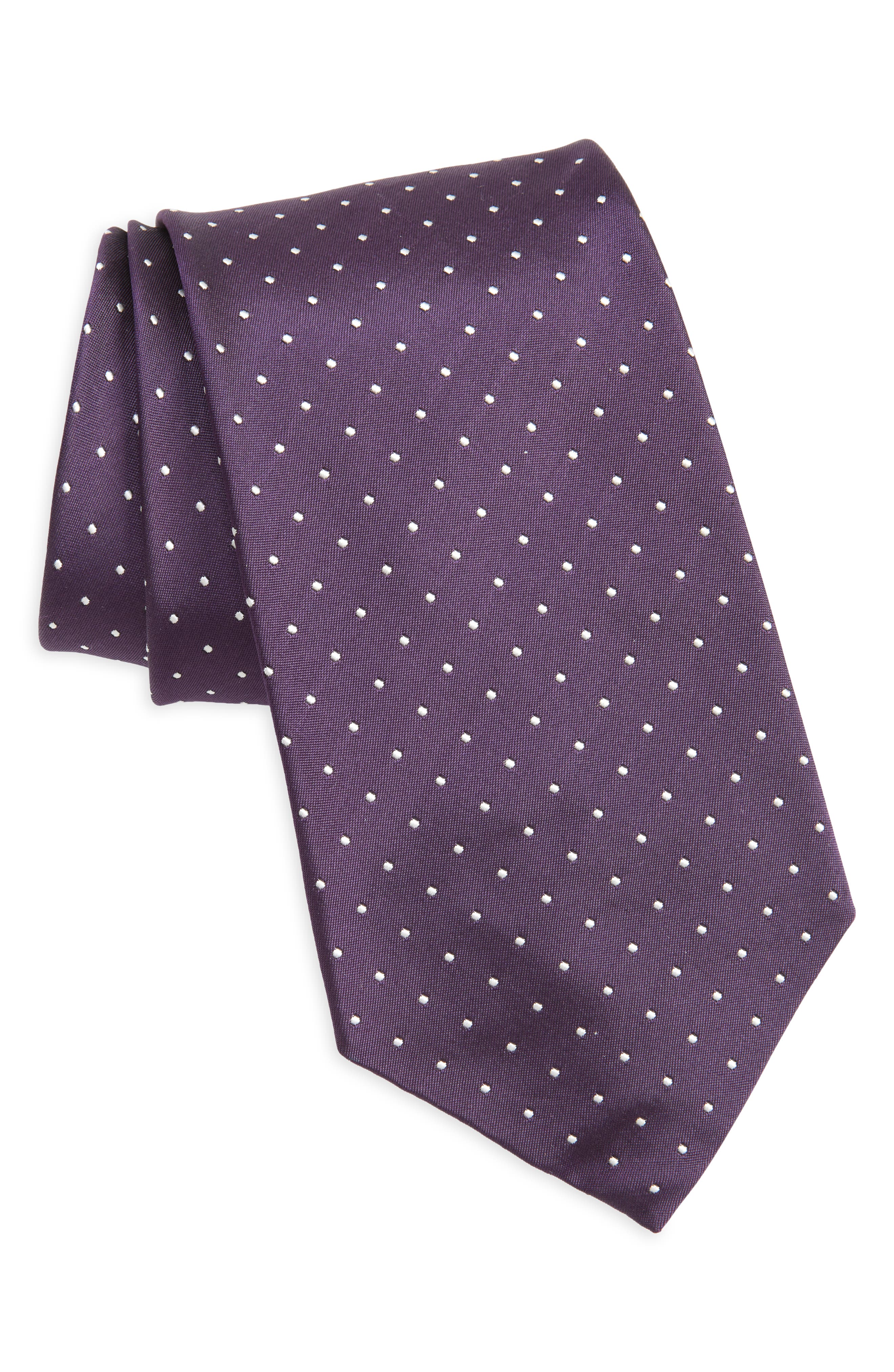 Ralph Lauren Purple Label Pin Dot Silk Peau de Soie Tie | Nordstrom