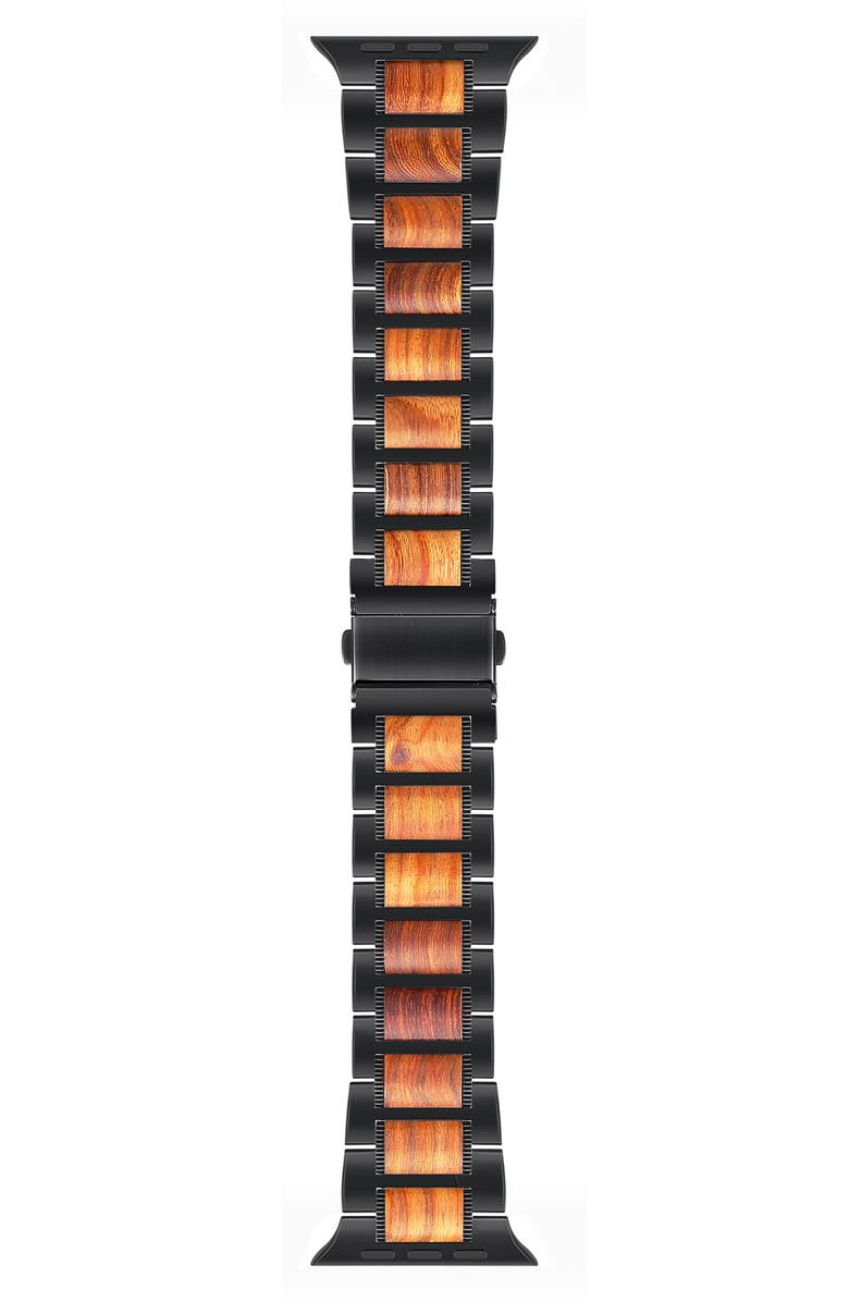 The Posh Tech Stainless Steel & Wood Apple Watch® Bracelet Watchband ...