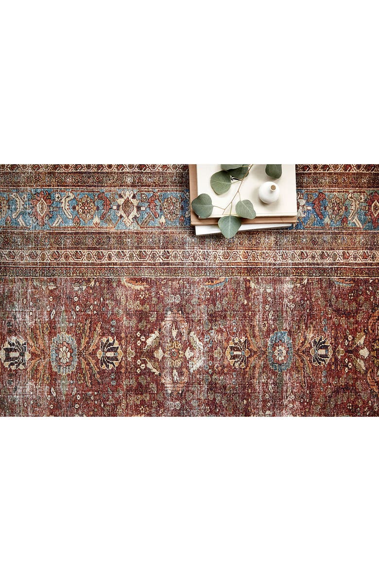 LOLOI Layla Accent Rug - Brick/Blue - 7'6" x 9'6" | Nordstromrack