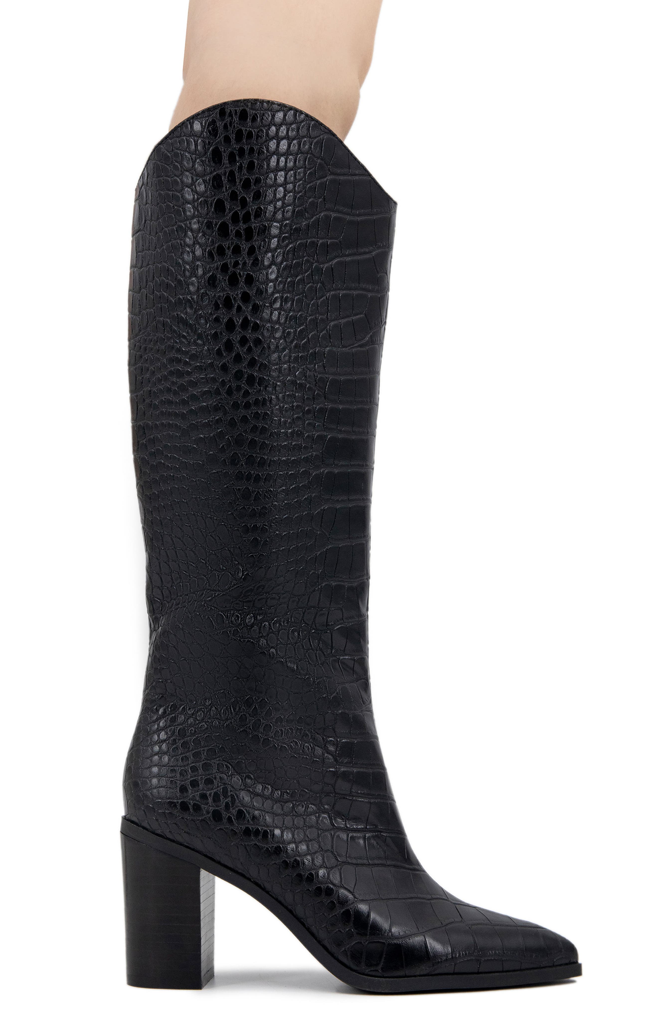 BCBGeneration Janda Snake Embossed Western Boot (Women) | Nordstromrack
