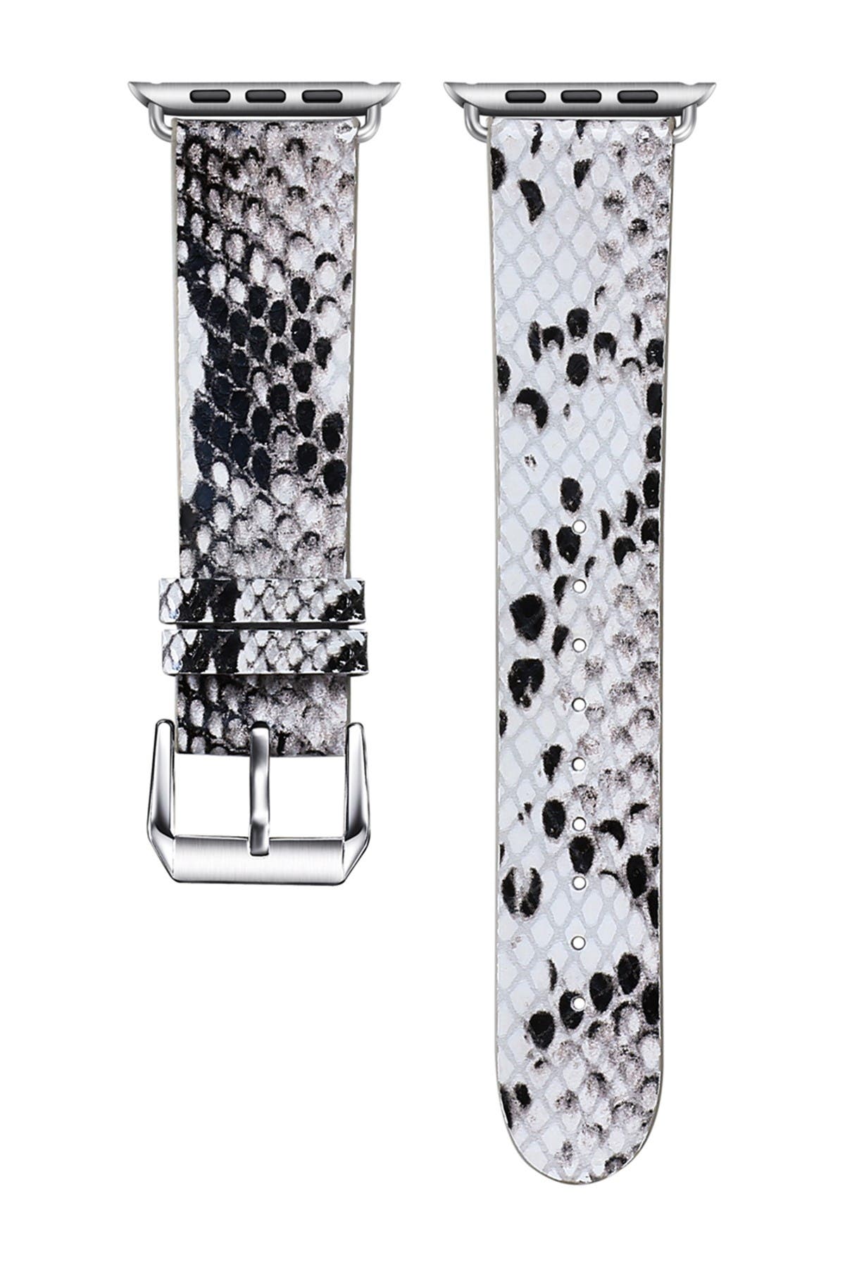 The Posh Tech White/Grey Posh Tech Snakeskin Embossed Leather 38mm ...
