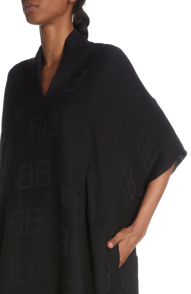 Balenciaga BB Monogram Jacquard Oversize Asymmetric Hem Dress | Nordstrom