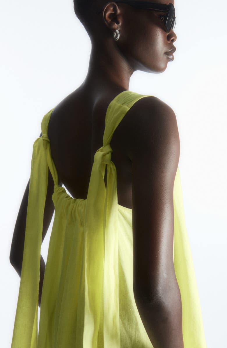 COS Knotted Strap Linen Shift Dress | Nordstromrack