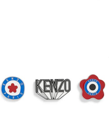 KENZO Set of 3 Logo Stamp Pins | Nordstrom