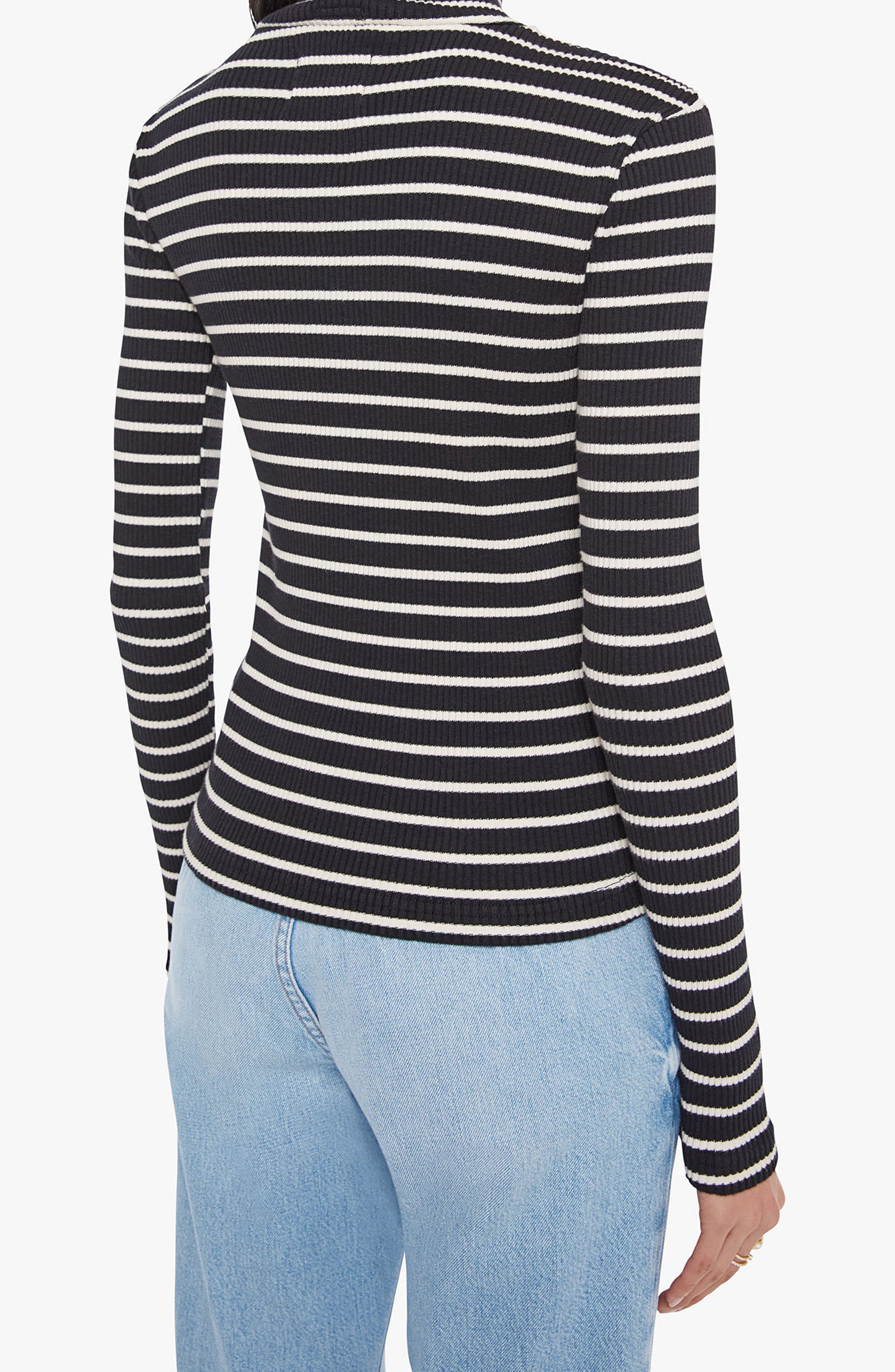 MOTHER The Long Sleeve Hickey Mock Neck Top | Nordstrom