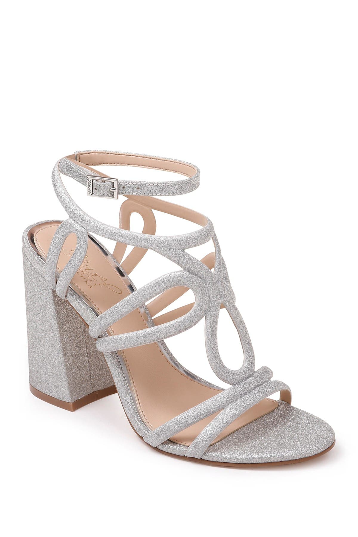Jewel Badgley Mischka Shari Metallic Strappy Sandal (Women) | Nordstromrack