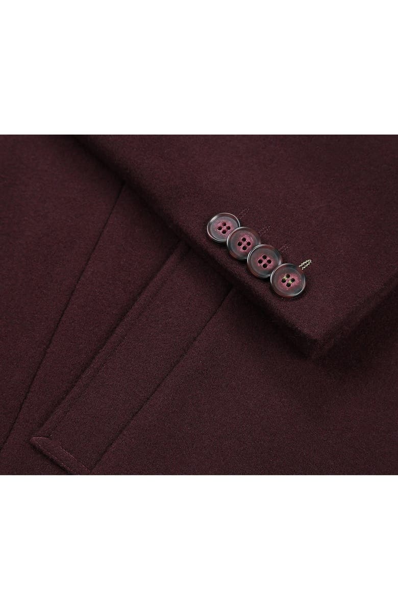 English Laundry Wool Blend Breasted Solid 3/4 Length Top Coat ...