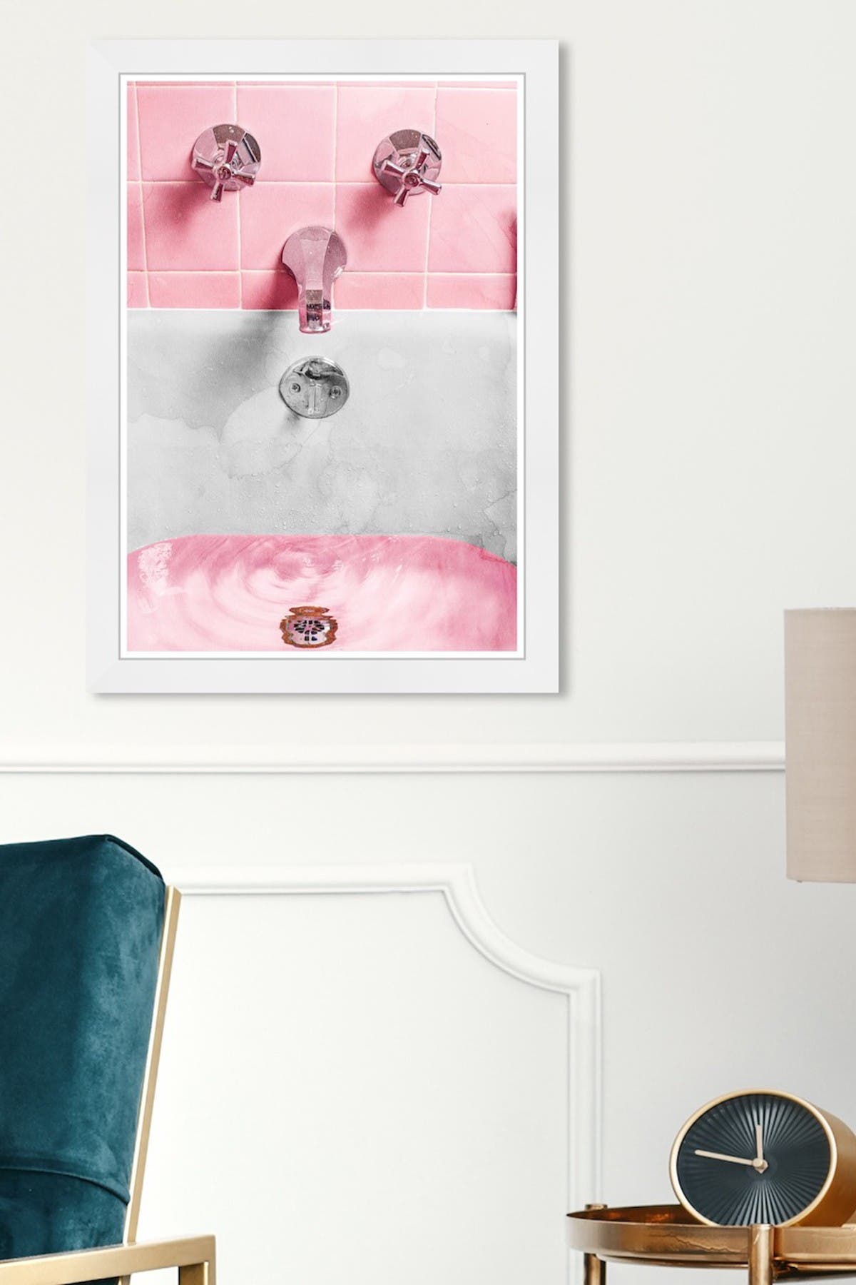 Wynwood Studio Bubblegum Bath Pink Framed Wall Art (Women) | Nordstromrack