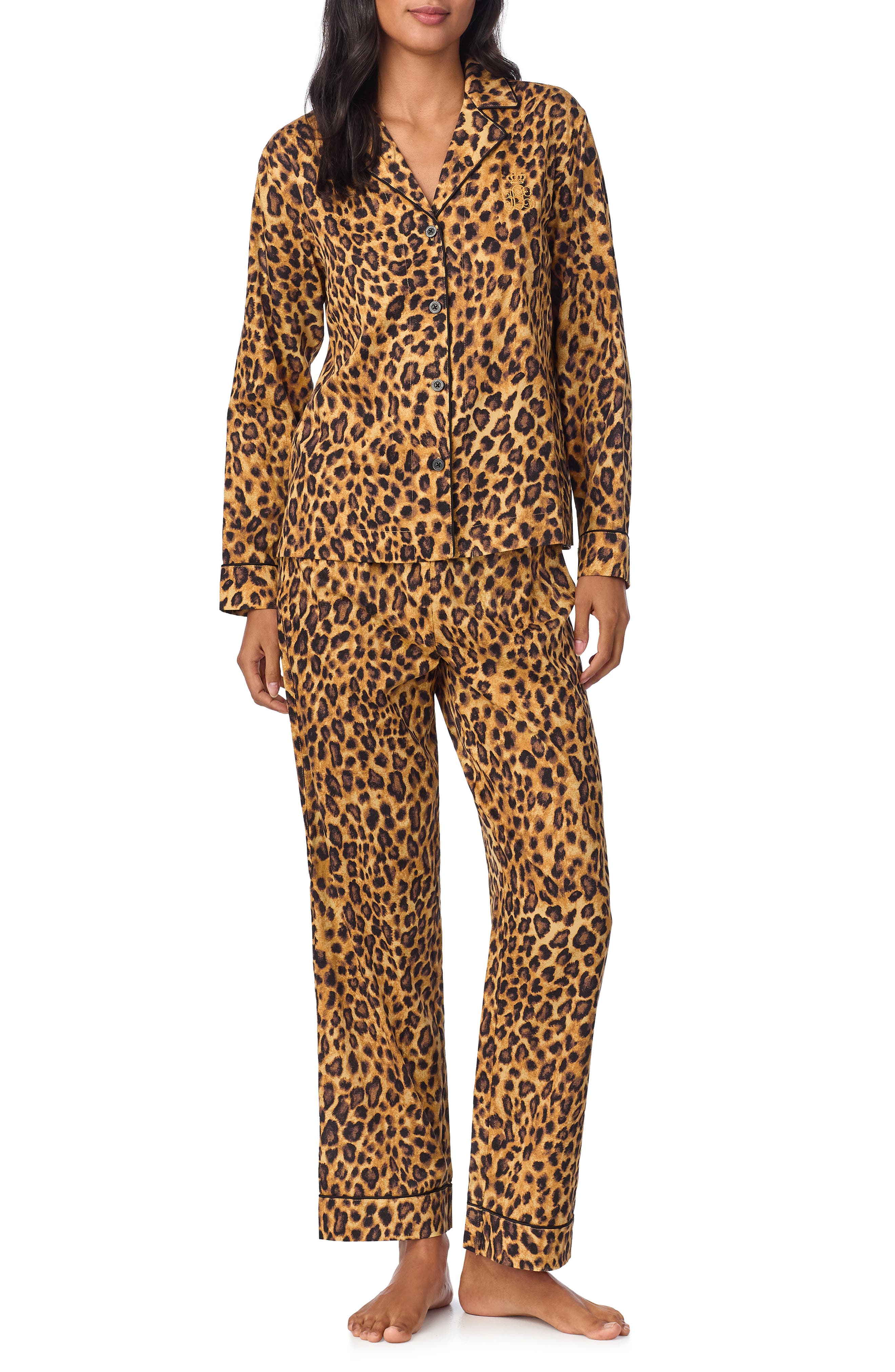 Lauren Ralph Lauren Print Cotton Blend Pajamas | Nordstrom