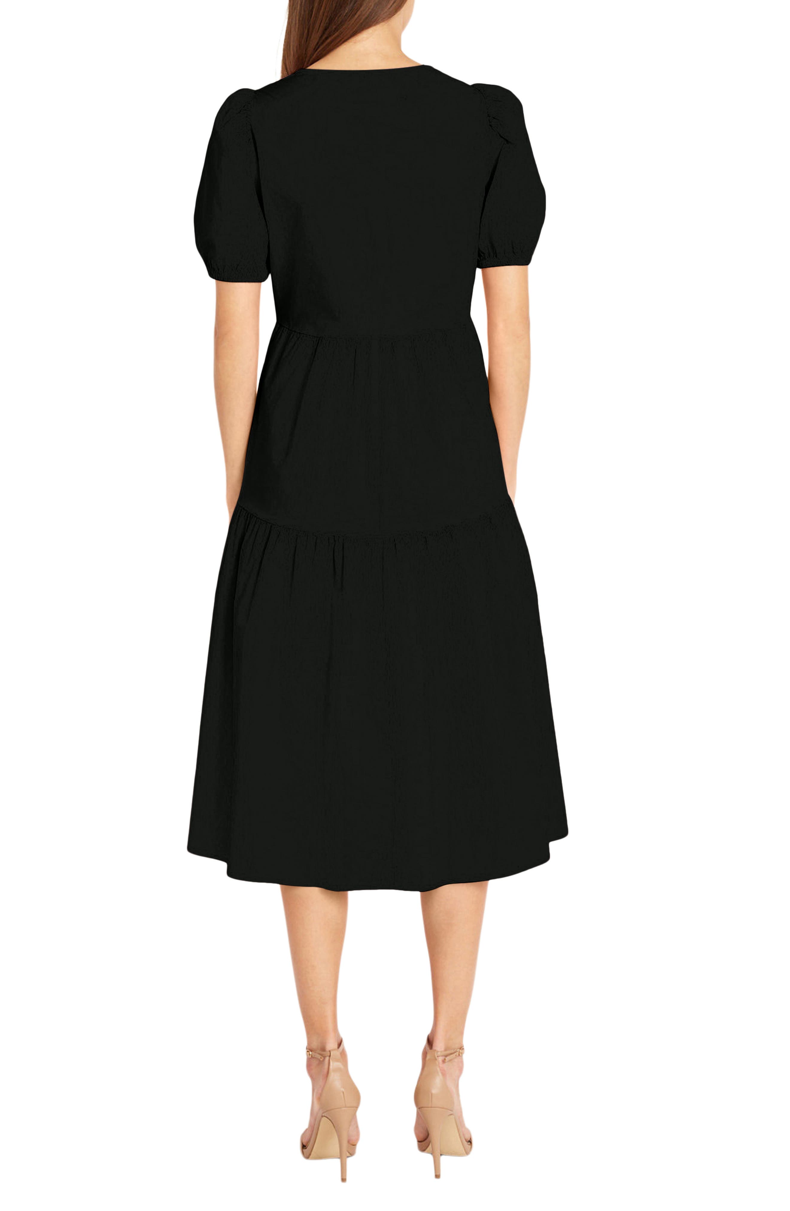 DONNA MORGAN FOR MAGGY Solid Cotton Midi Dress | Nordstromrack