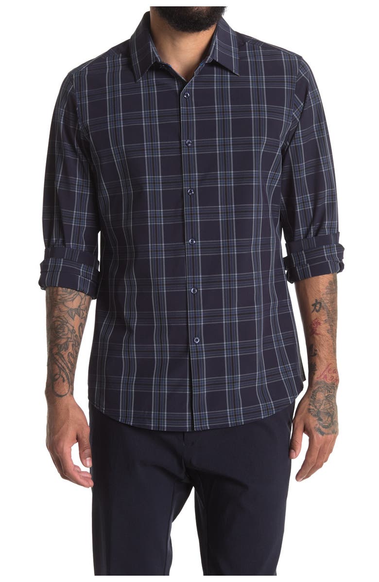 MOVE Performance Apparel Regular Fit Woven Plaid Performance Shirt ...