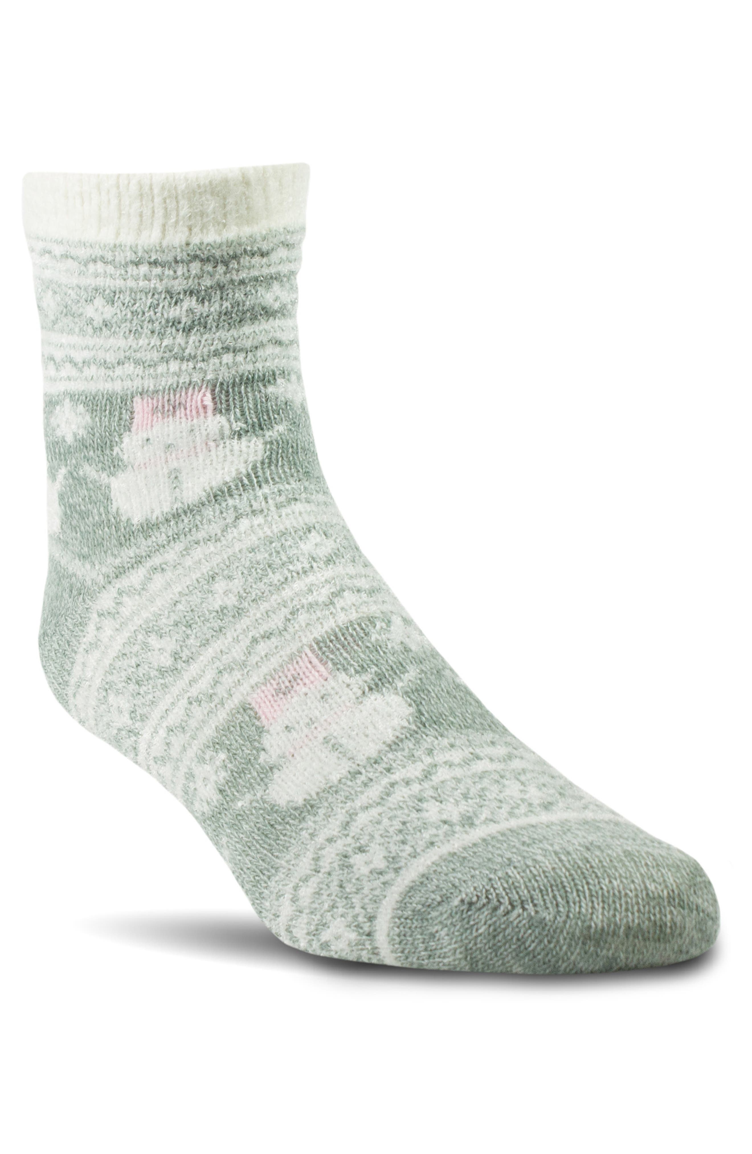 Woolrich Aloe-Infused Double-Layer Snowman Crew Socks | Nordstromrack