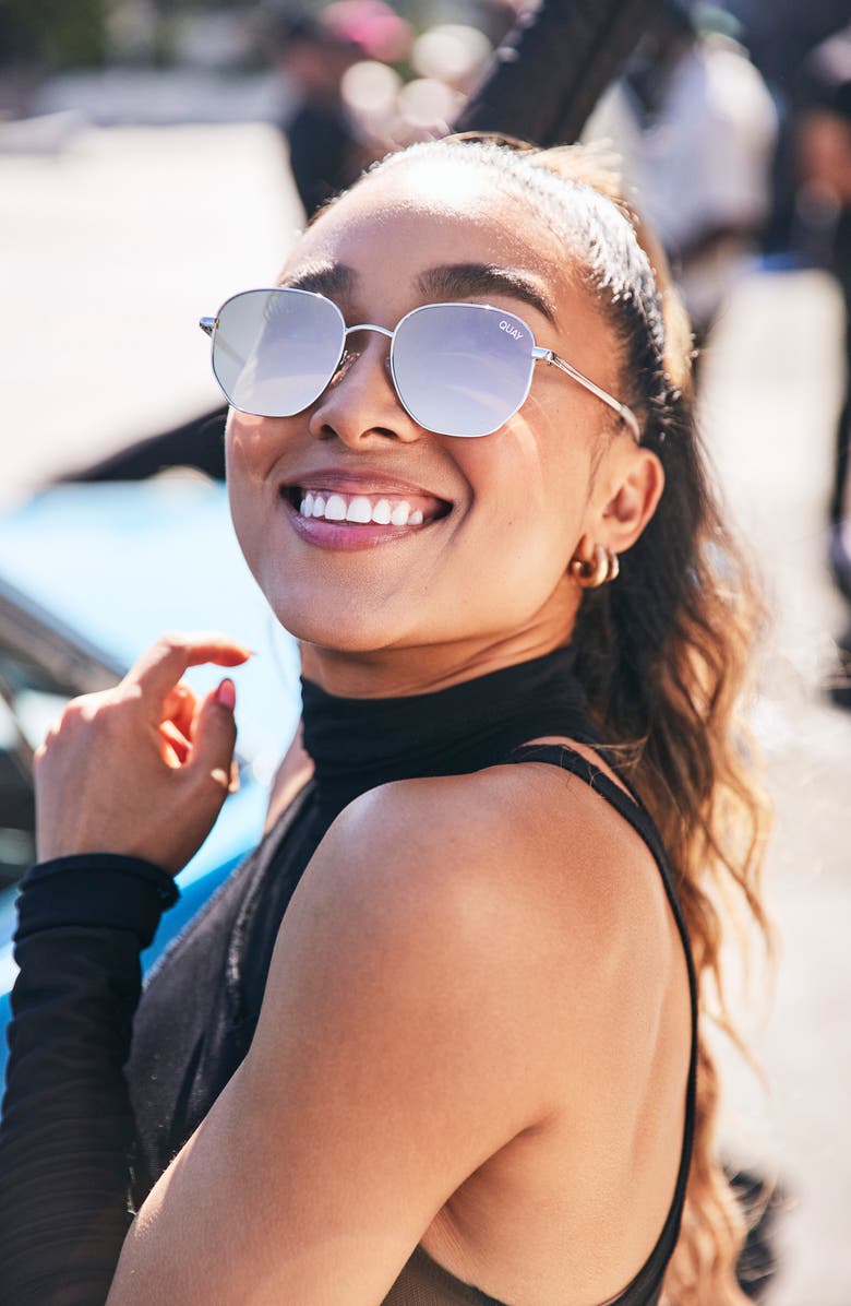 QUAY Big Time 47mm Polarized Round Sunglasses | Nordstromrack