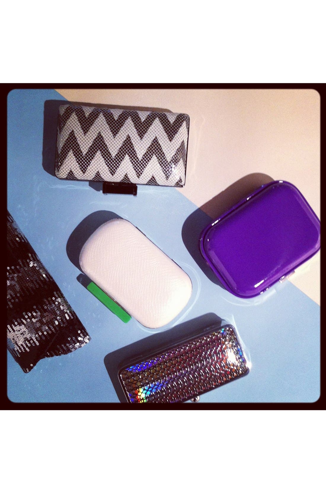 Expressions NYC Faux Leather Minaudière | Nordstrom