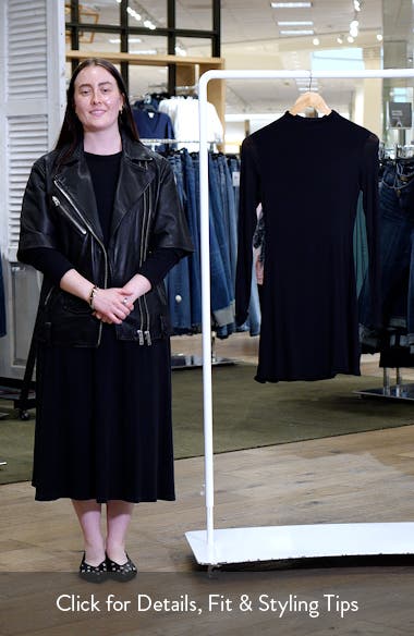 Funnel Neck Long Sleeve Minidress (Women) | Nordstromrack