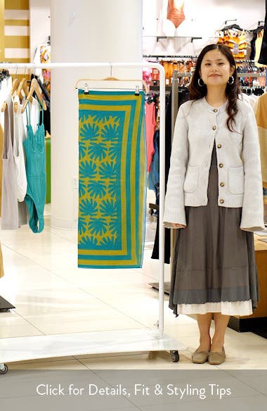 Solid & Striped The Elena Abstract Print Cotton & Silk Cover-Up Pareo | Nordstrom