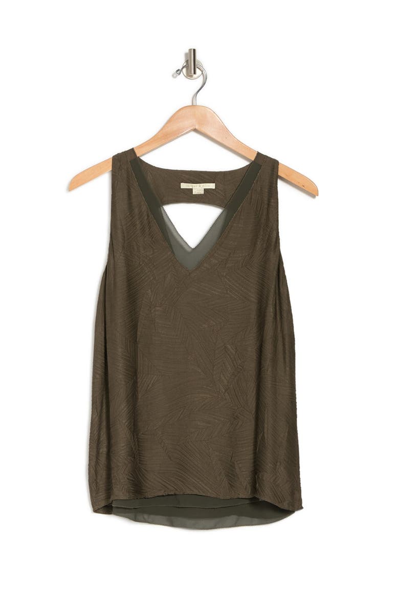 cooper & ella Harper Crinkled V-Neck Tank | Nordstromrack
